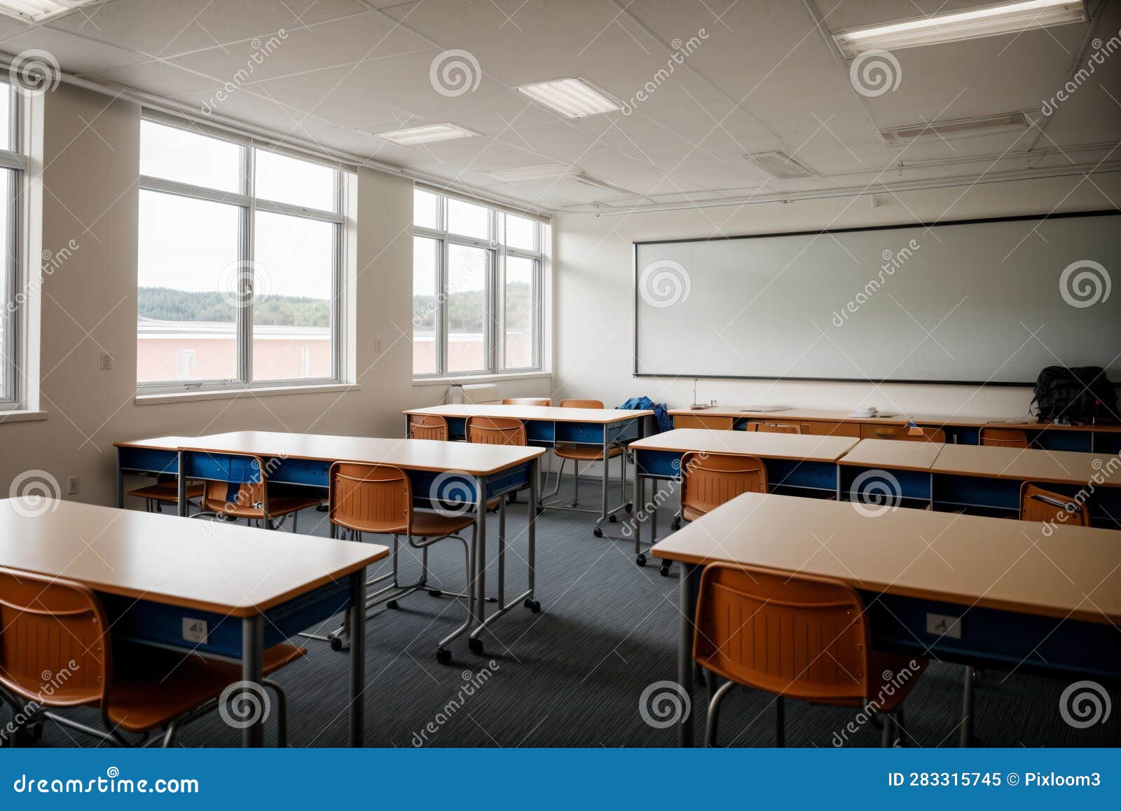 A Classroom Turning into a Microcosm of the World Stock Illustration ...