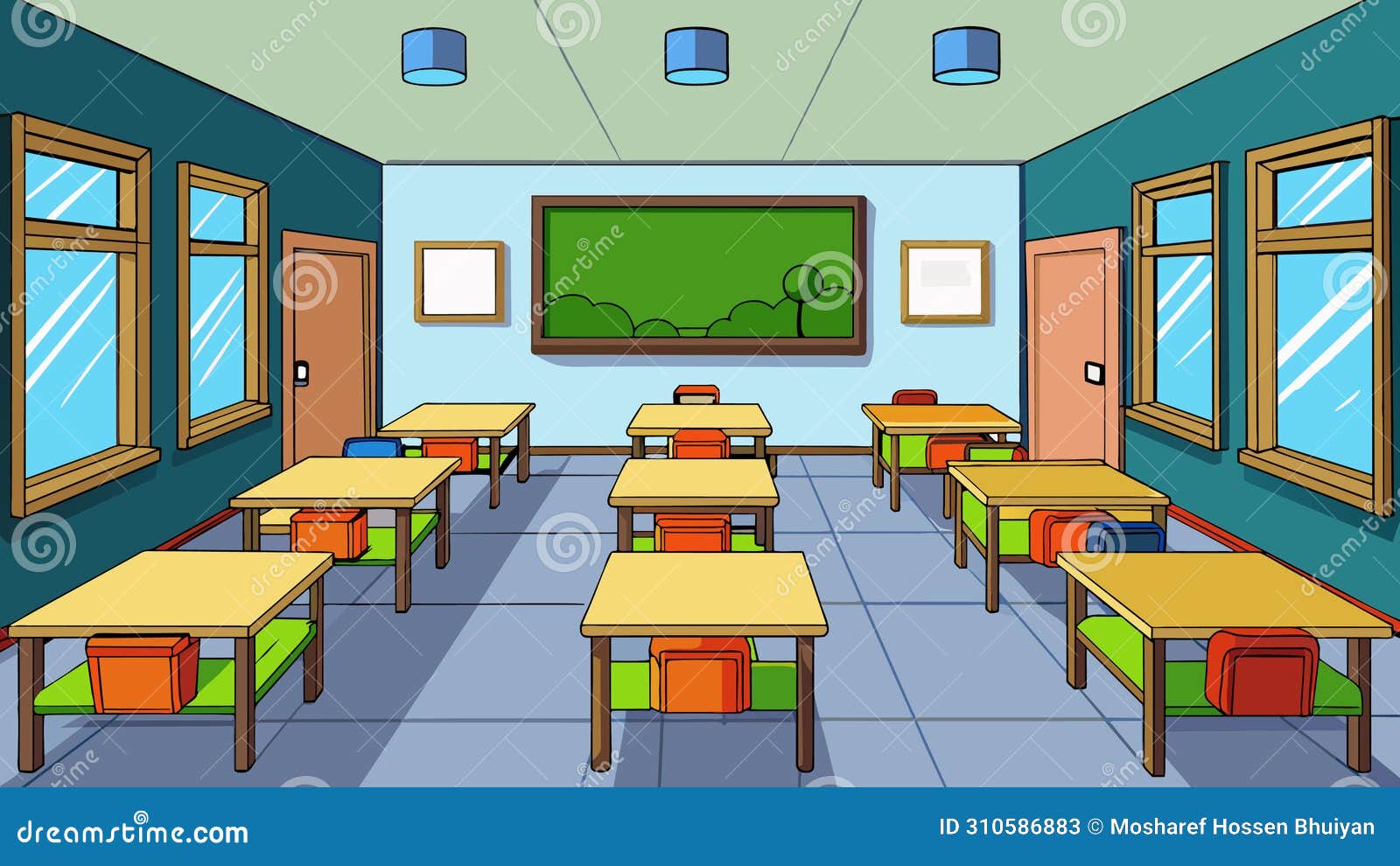 Classroom Vector Art Enhance Educational Content with Vibrant Graphics ...
