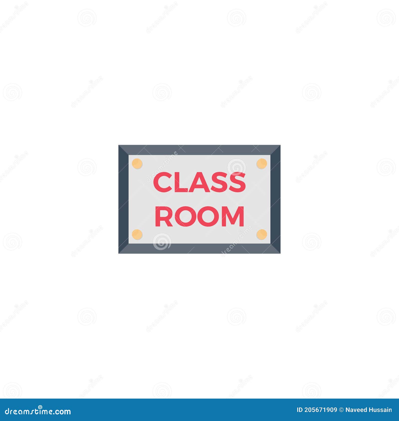 Classroom Vector Flat Colour Icon Stock Vector - Illustration of colour ...