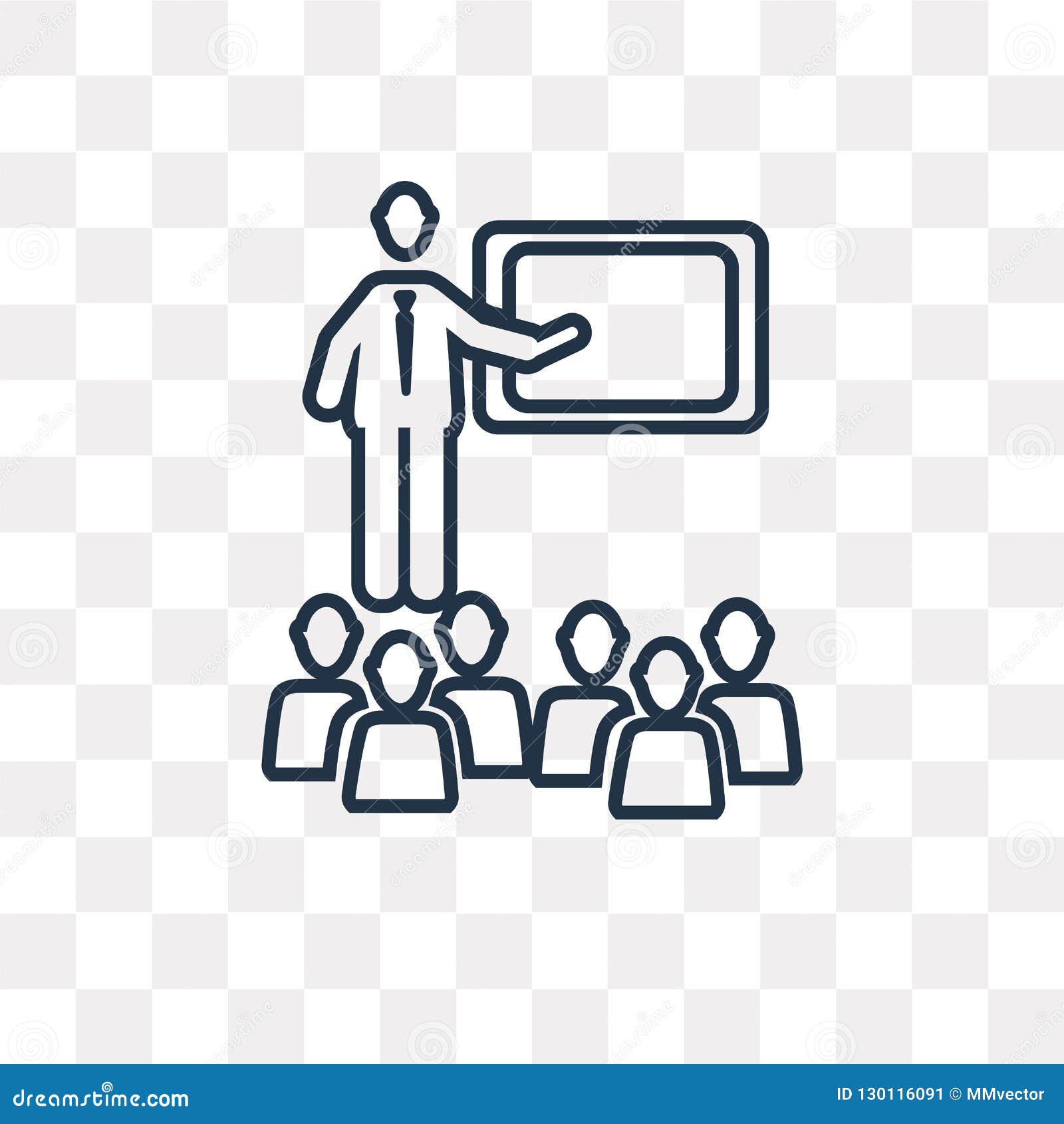 Classroom Vector Icon Isolated on Transparent Background, Linear Stock ...