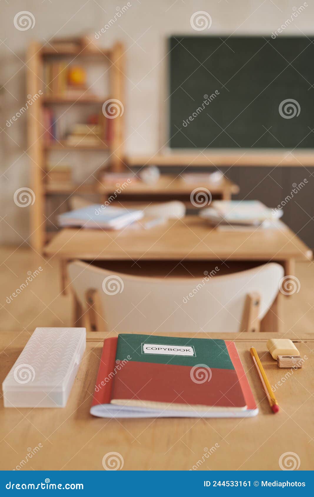 Classroom Waiting for Students Stock Image - Image of literature ...