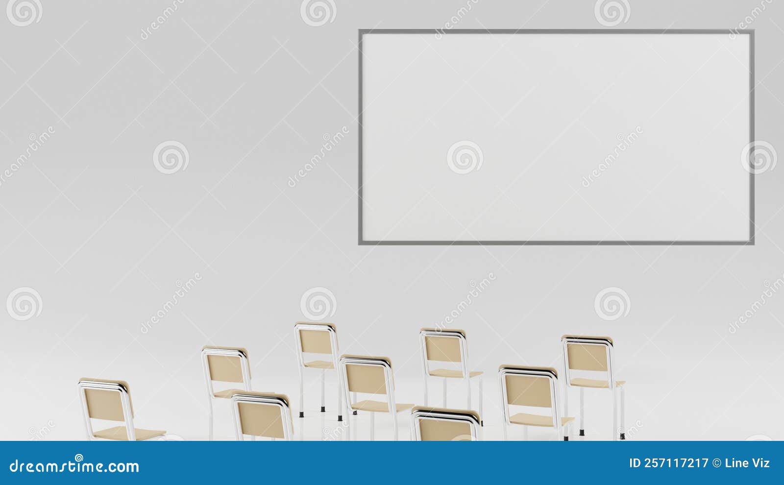 Classroom with Whiteboard Mockup Editorial Photography - Illustration ...