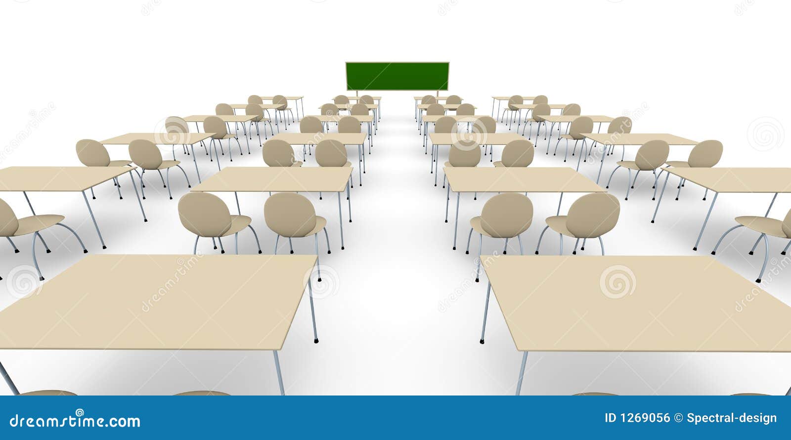 Classroom - Wide Angle stock illustration. Illustration of learn - 1269056