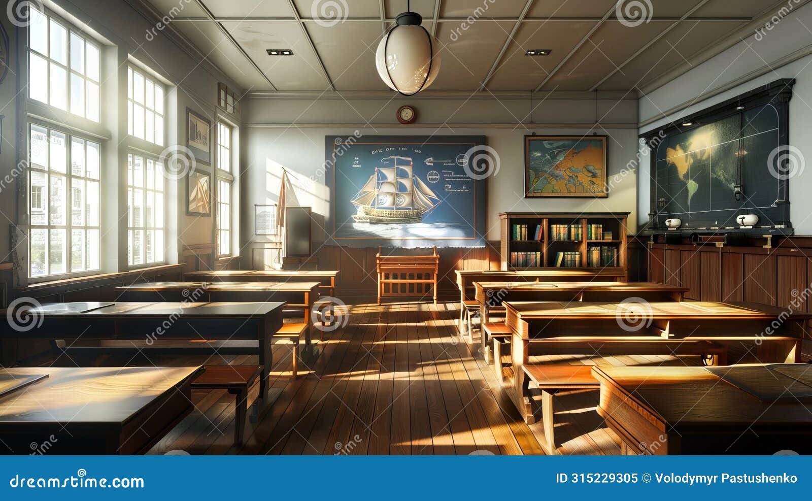 Wooden Desks Stock Photography | CartoonDealer.com #10707950