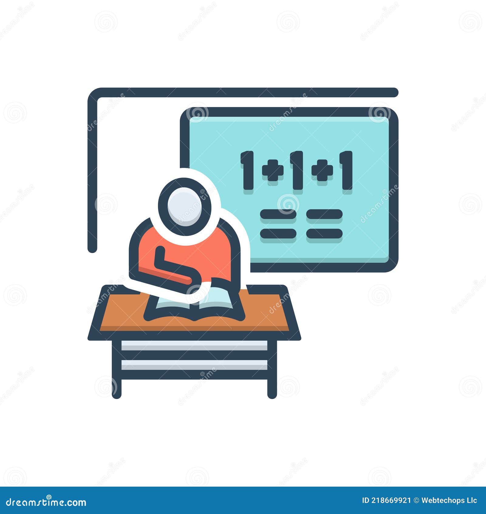 Color Illustration Icon for Classwork, Student and Study Stock ...