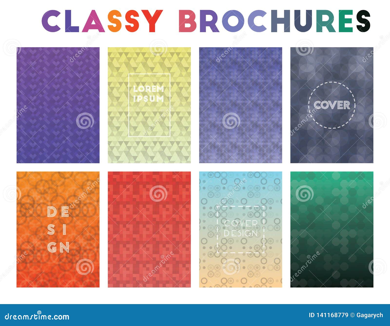 Classy Brochures. Admirable Geometric Patterns Stock Vector ...