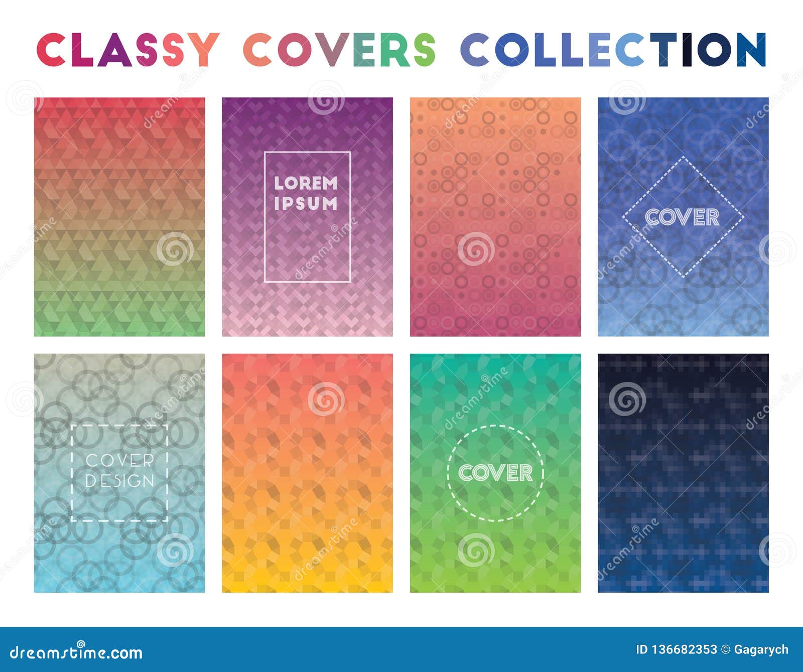 Classy Covers Collection. stock vector. Illustration of gradient ...