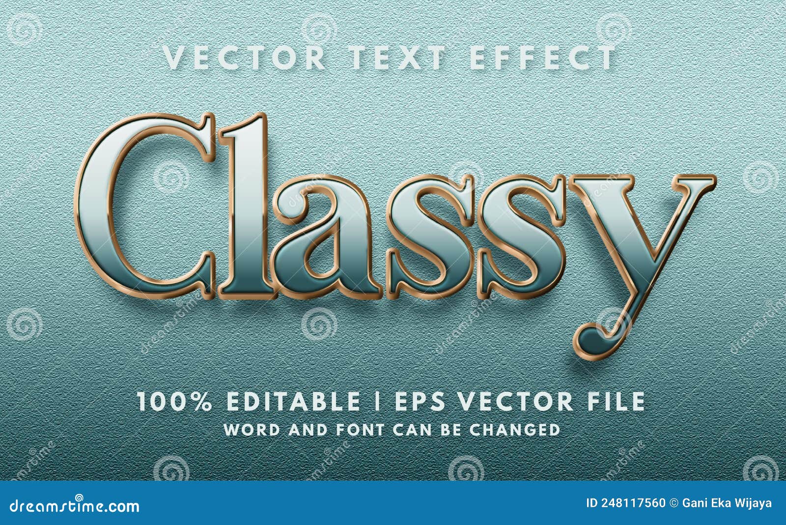 Classy text effect style stock vector. Illustration of calligraphic ...