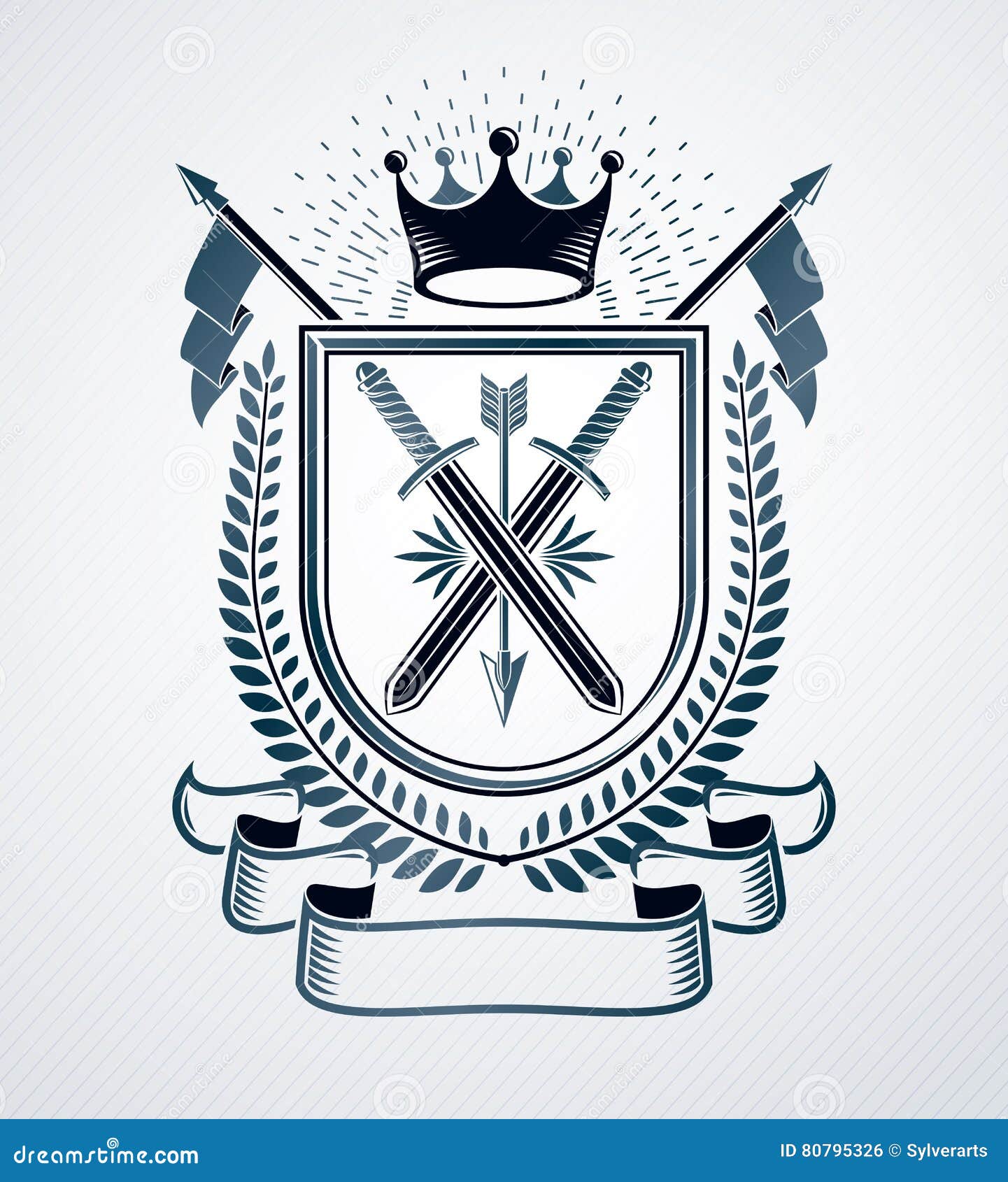 Classy Emblem, Heraldic Coat of Arms. Stock Illustration - Illustration ...