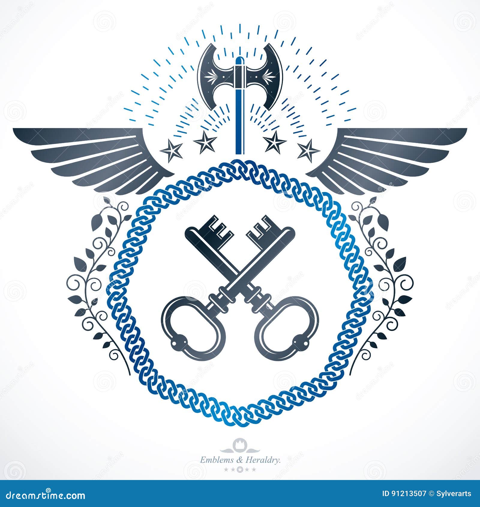 Classy Emblem, Vector Heraldic Coat of Arms. Stock Vector ...