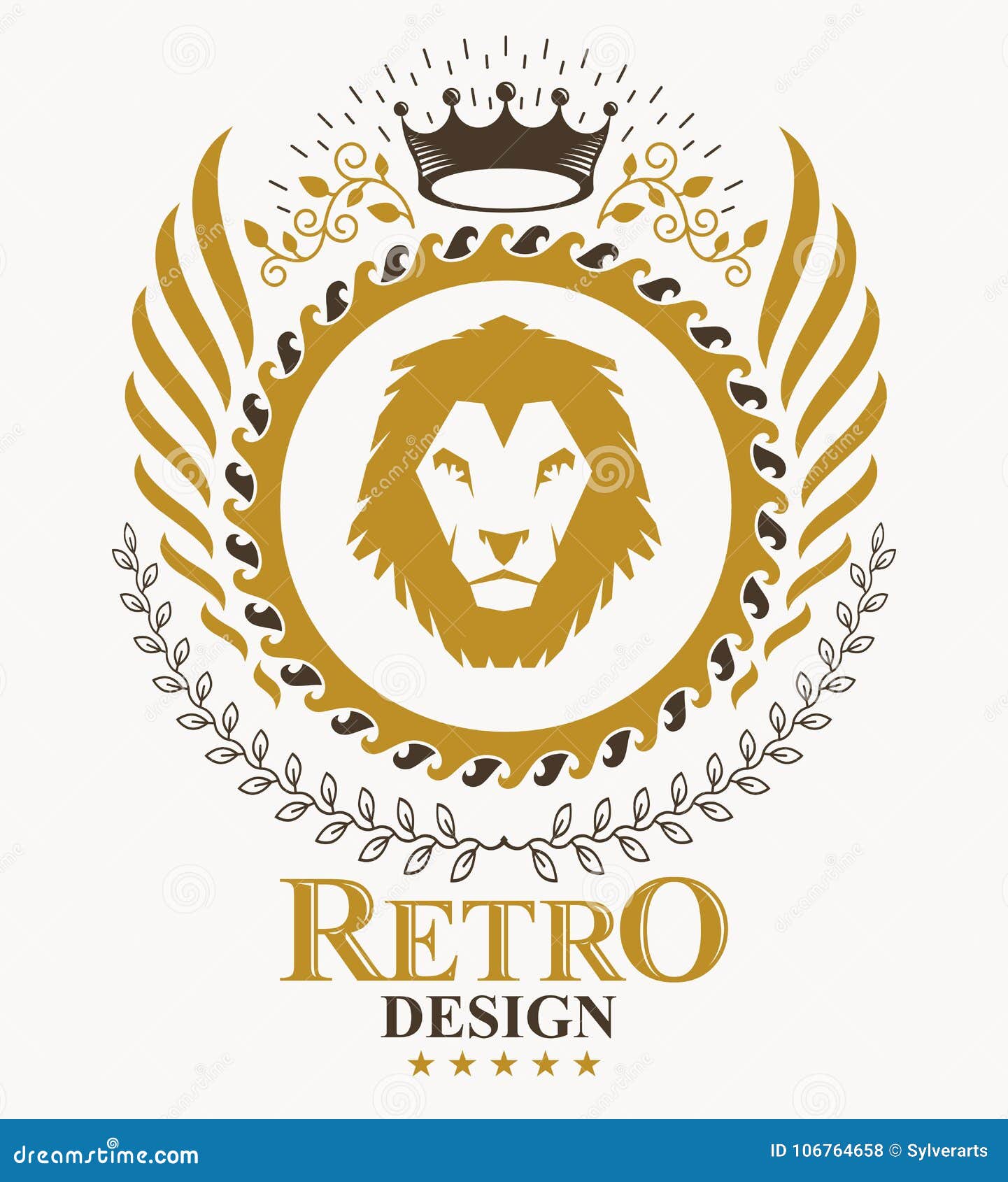 Classy Emblem, Vector Heraldic Coat of Arms. Stock Vector ...