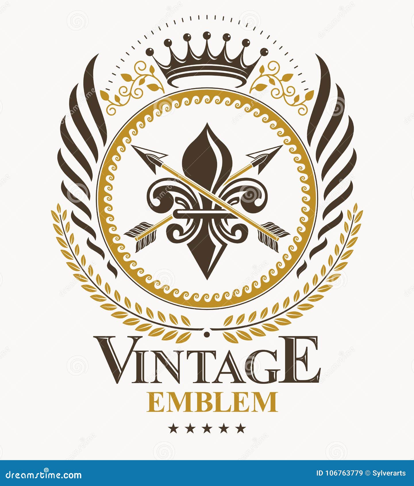 Classy Emblem, Vector Heraldic Coat of Arms. Stock Vector ...