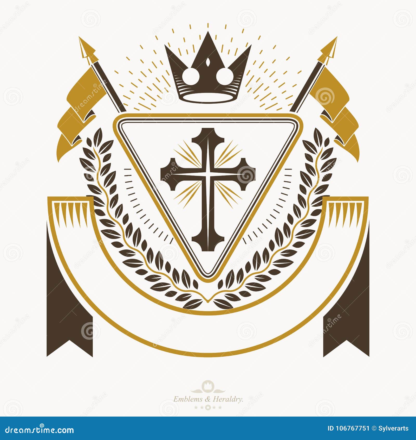 Classy Emblem, Vector Heraldic Coat of Arms. Stock Vector ...