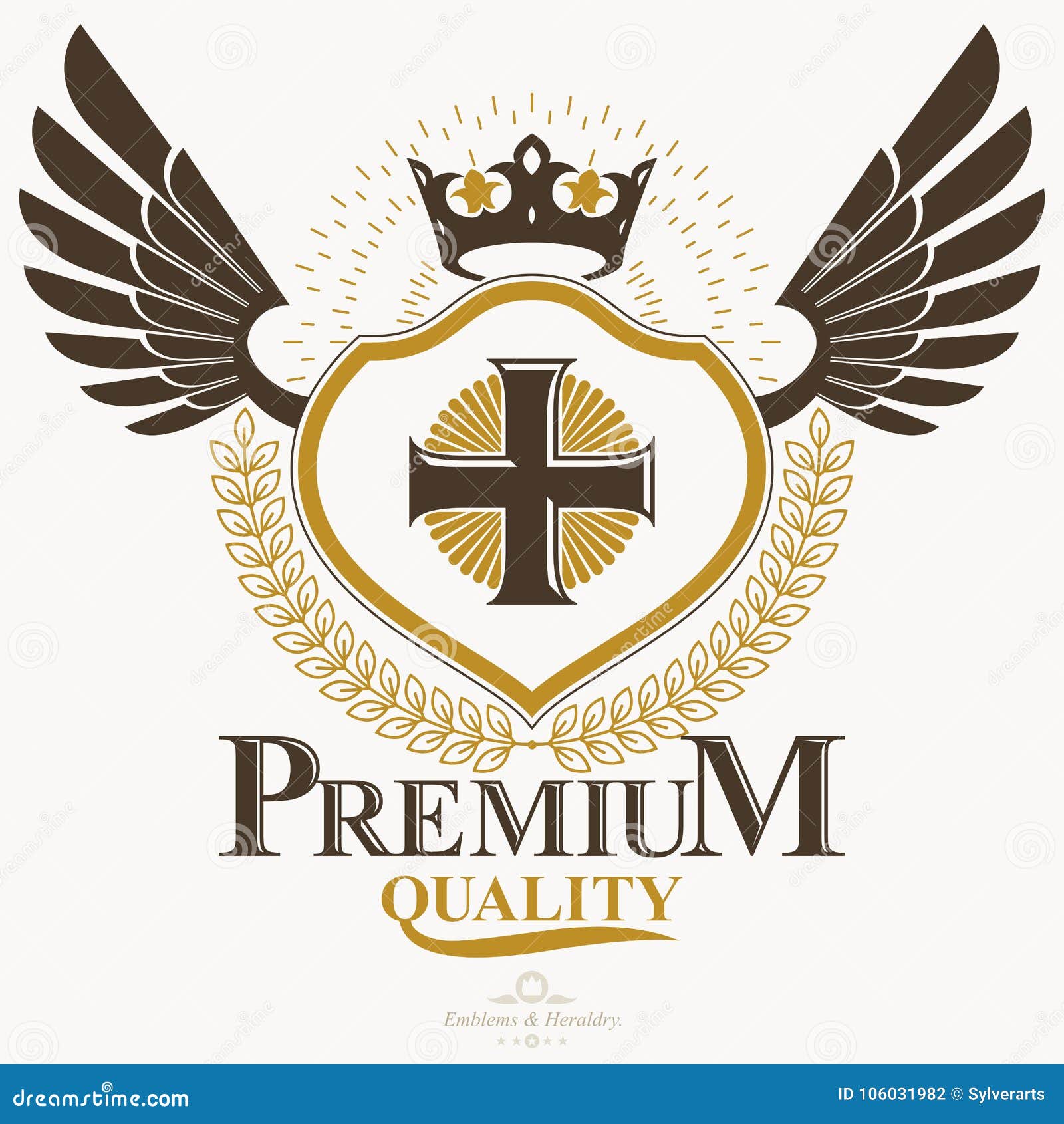 Classy Emblem, Vector Heraldic Coat of Arms. Stock Vector ...