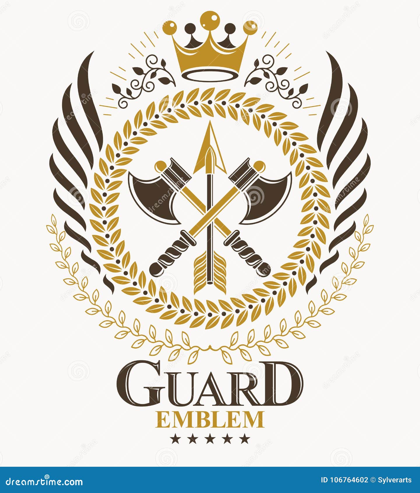 Classy Emblem, Vector Heraldic Coat of Arms. Stock Vector ...