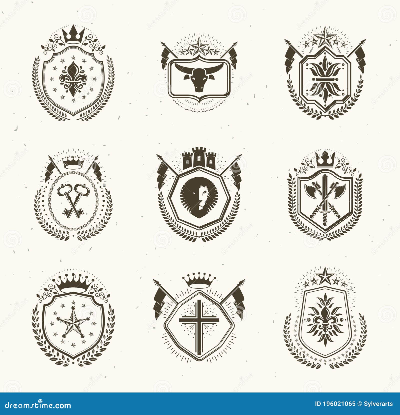 Classy Emblems, Vector Heraldic Coat of Arms. Stock Vector ...