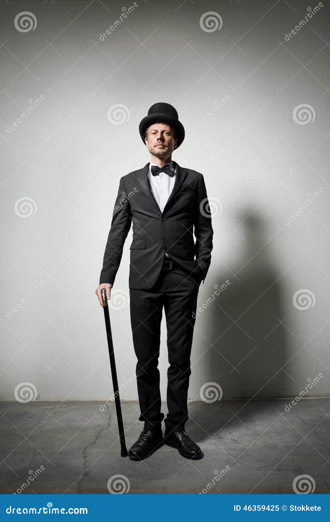 Classy gentleman stock image. Image of bowler, determination - 46359425