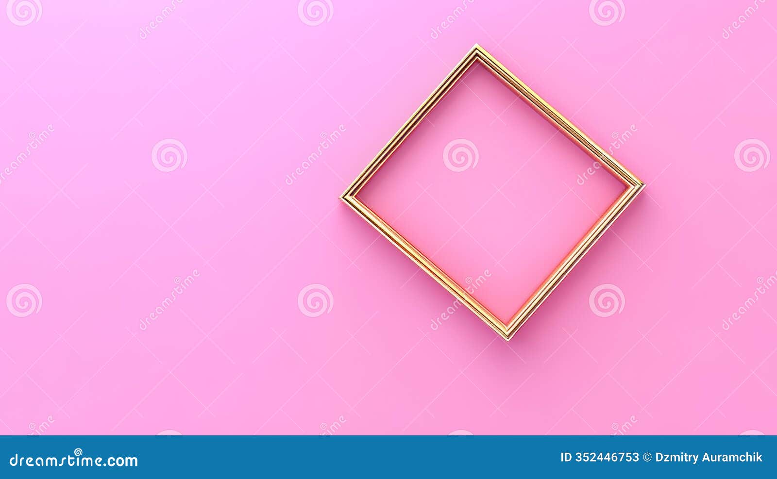 Classy Gold Frames on a Pink Sparkling Background Stock Image - Image ...