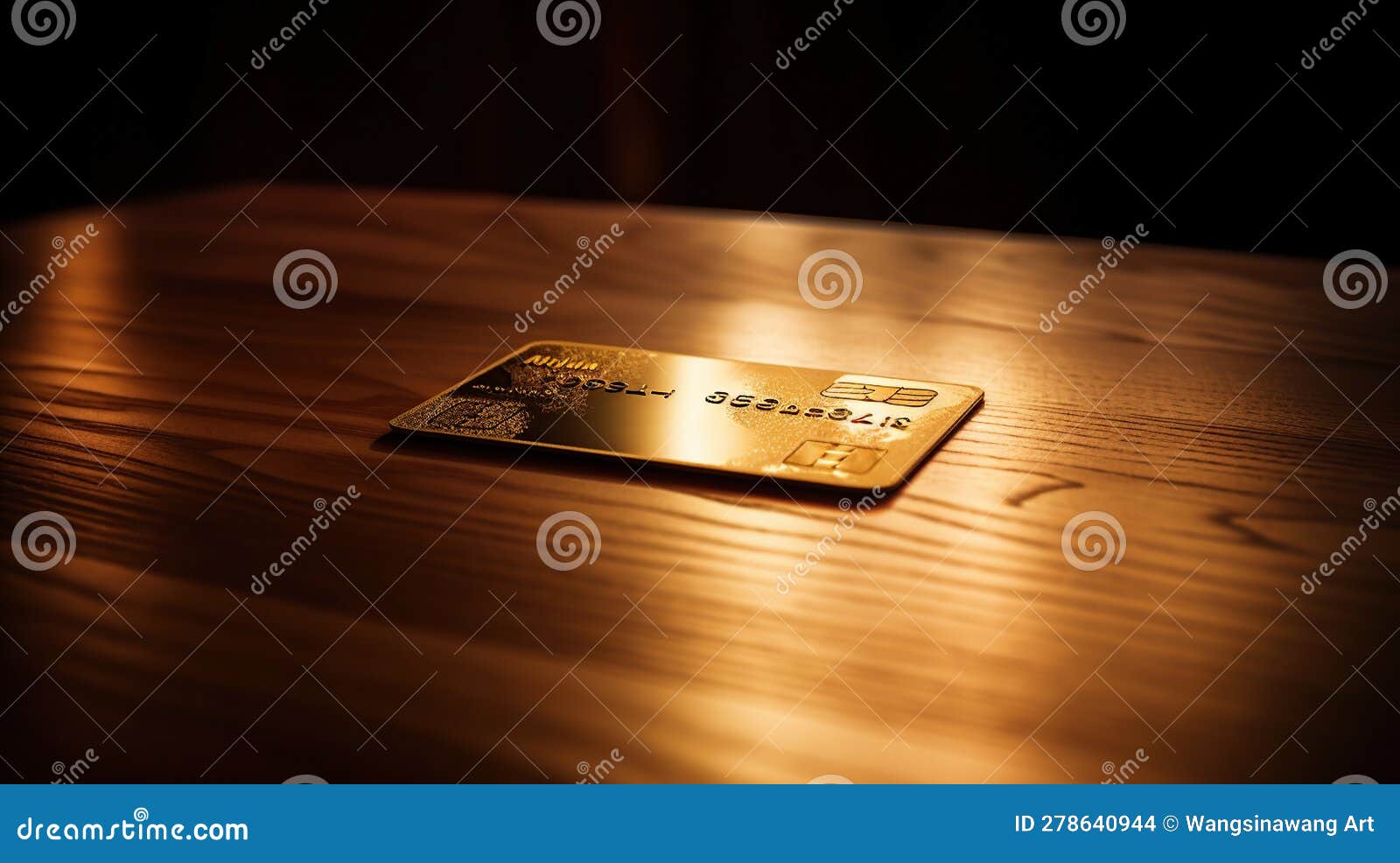 A Classy Golden Bank Card, Generated Ai Image Stock Illustration ...