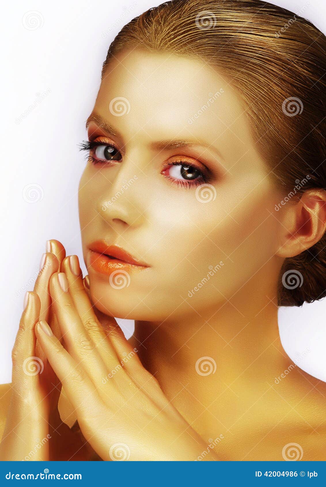 Classy Gorgeous Fashion Model with Bronzed Skin Stock Photo - Image of ...