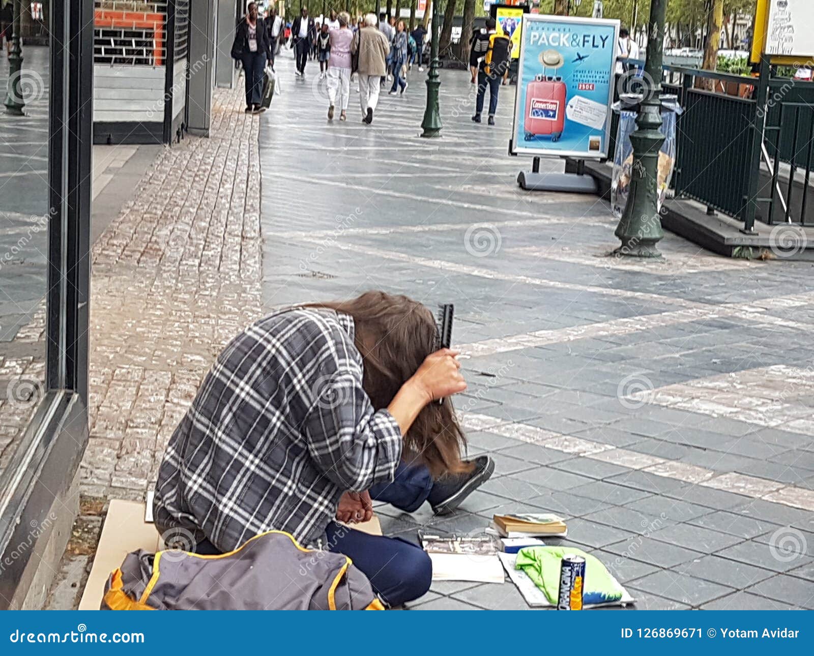 Classy homeless editorial photo. Image of homeless, long - 126869671