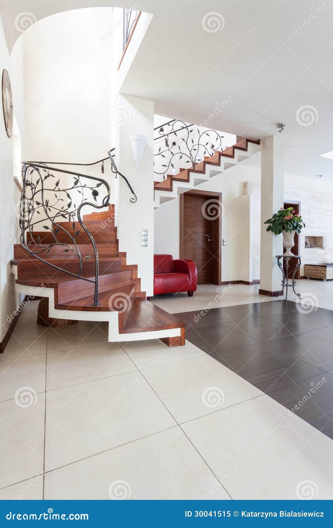 Classy House - Modern Interior Stock Image - Image of hallway, home ...
