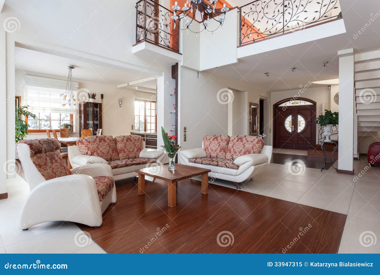 Classy house - living room stock image. Image of balcony - 33947315