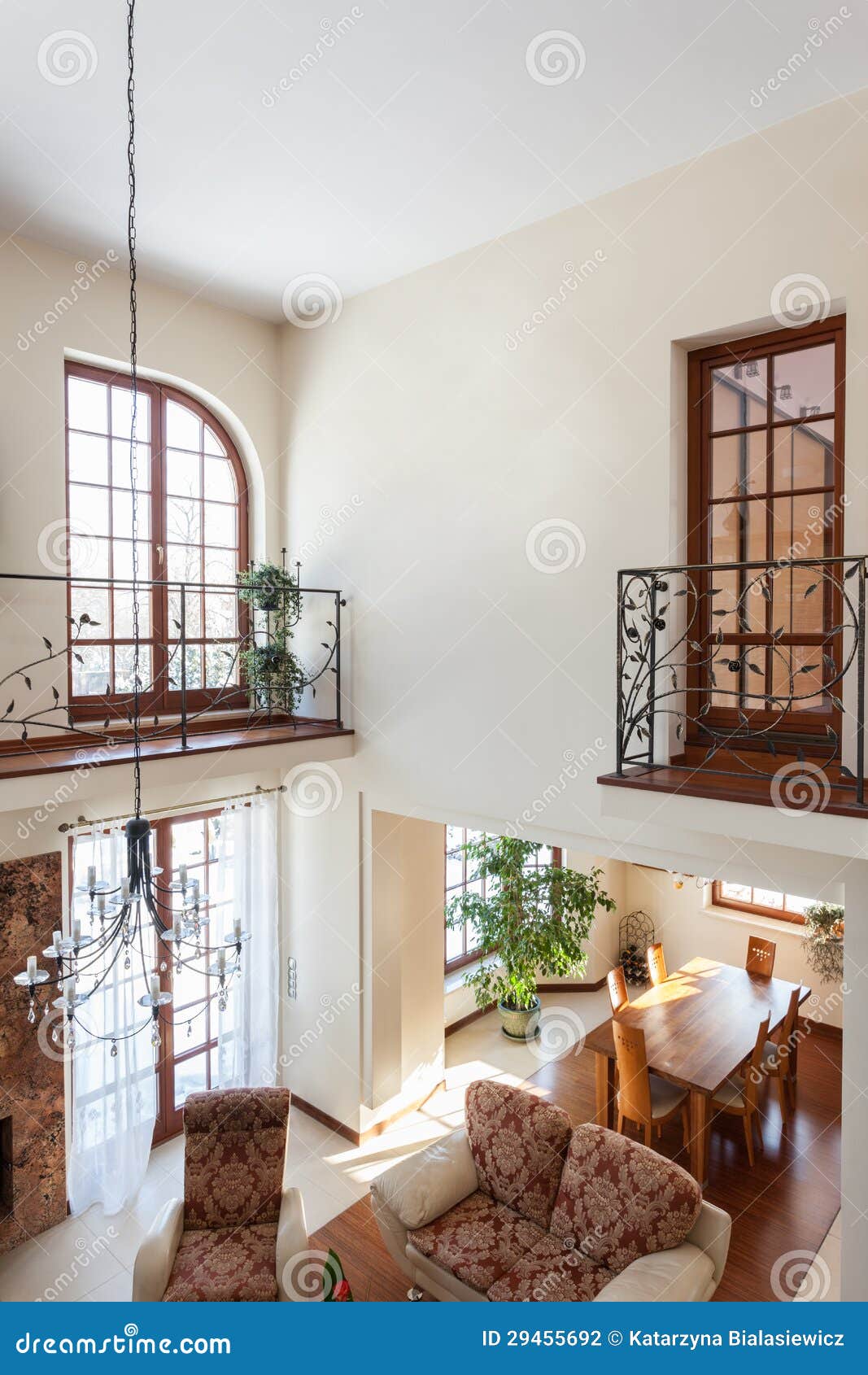 Classy House - View from Second Floor Stock Photo - Image of barrier ...
