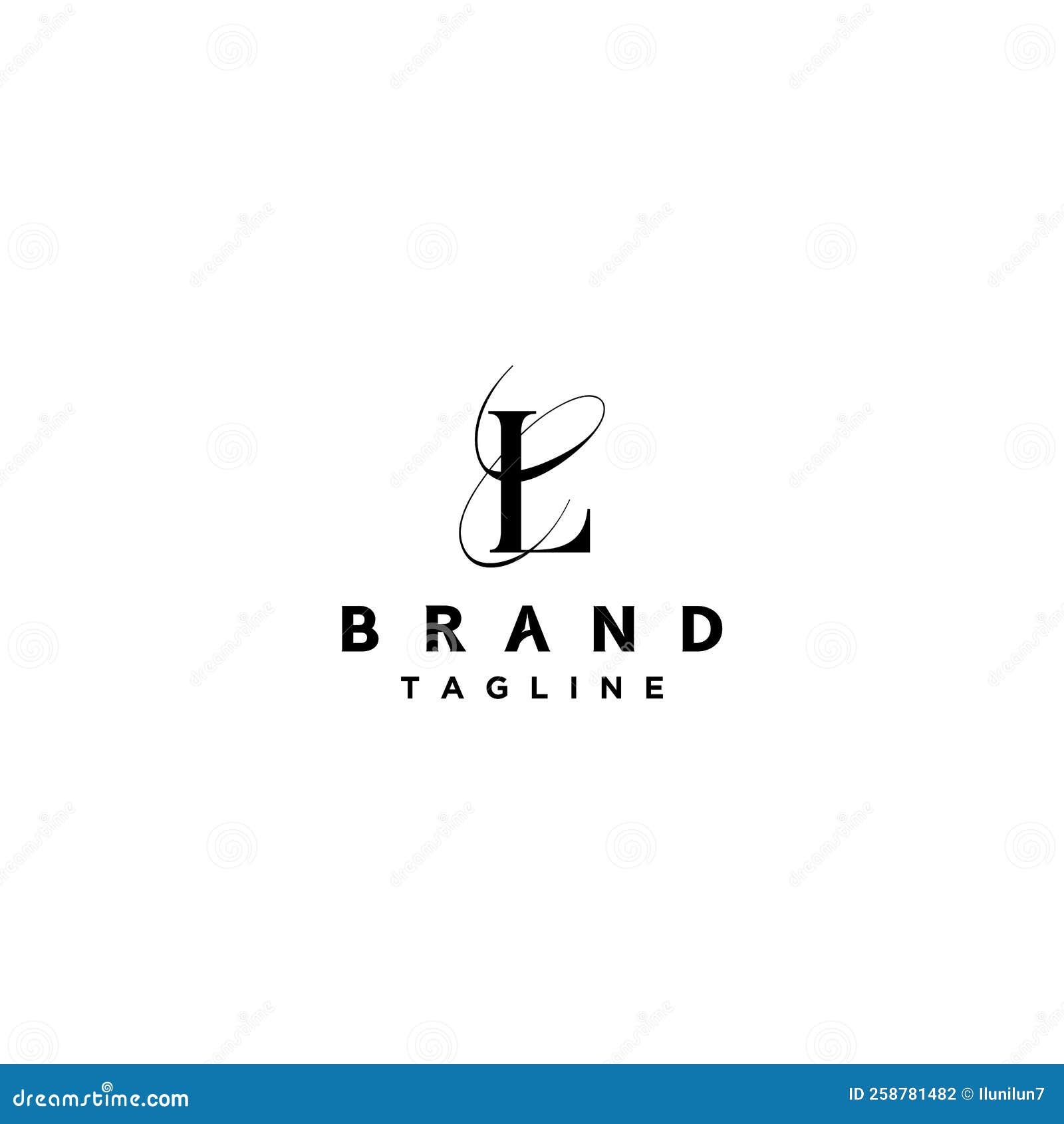 Classy Initial Letter EL Logo Design Stock Vector - Illustration of ...