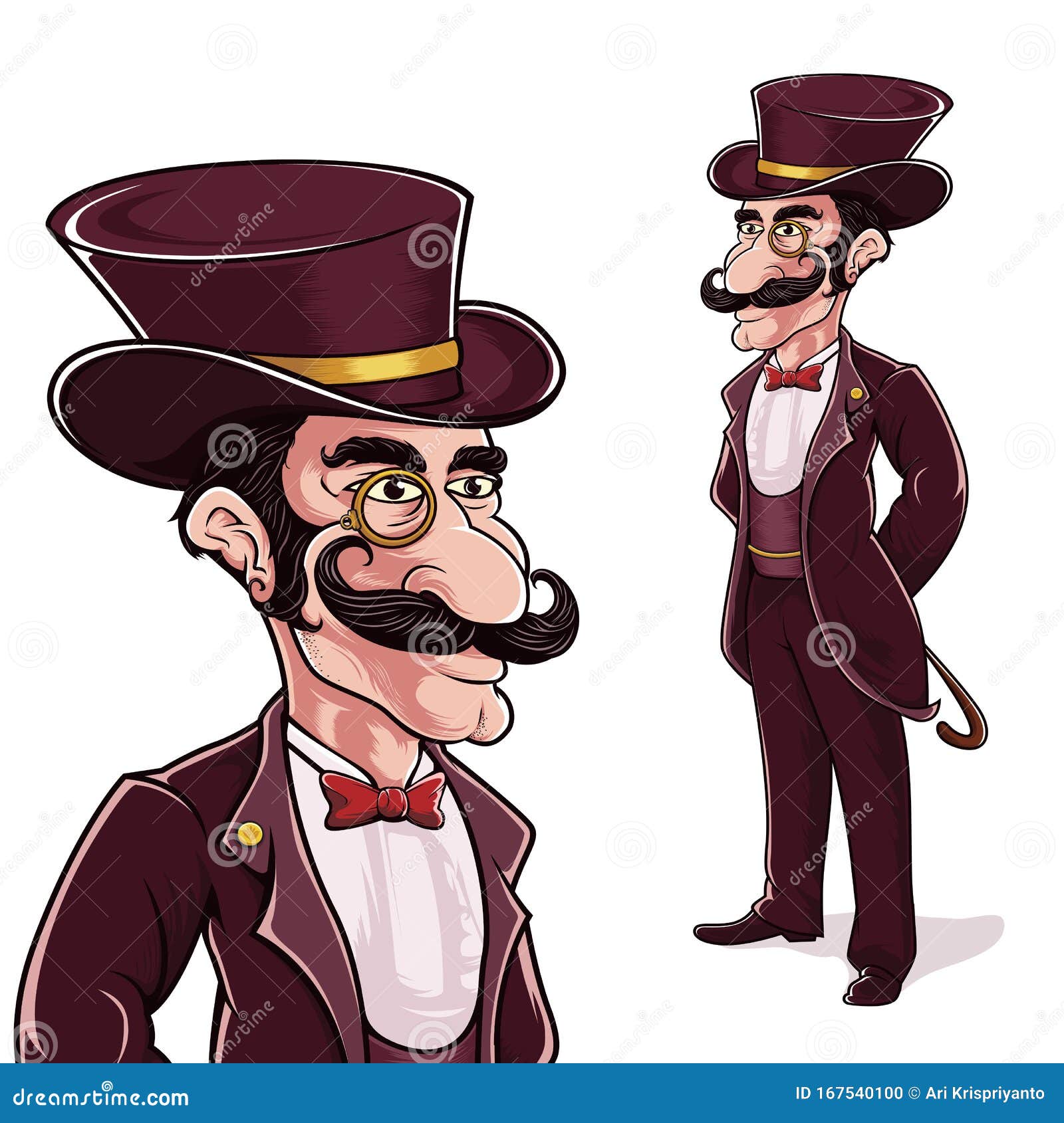 Classy Retro Man Mascot Characters Stock Vector - Illustration of ...