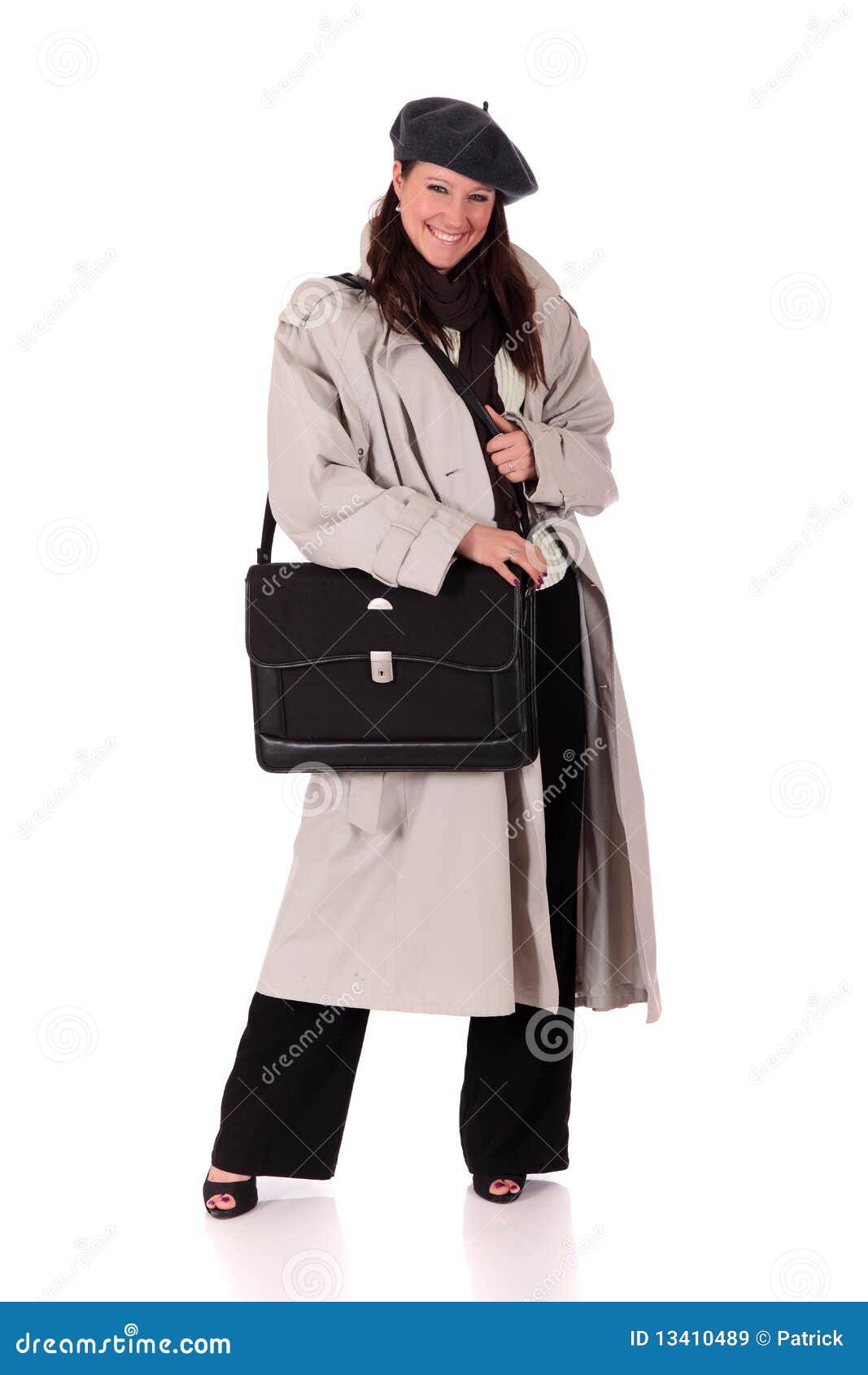 Classy Smiling Businesswoman Stock Image - Image of vital, employee ...