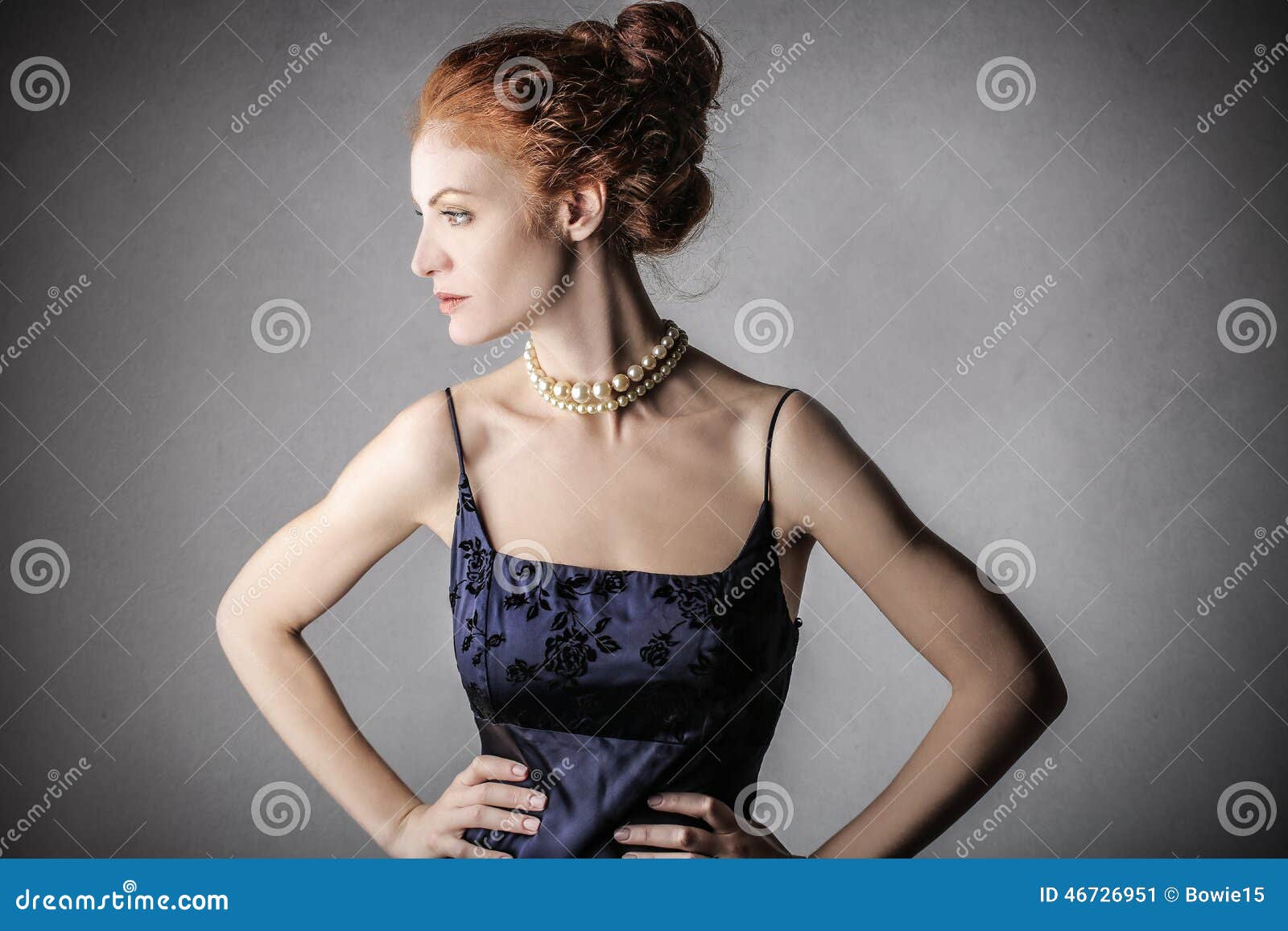 Classy woman looking away stock image. Image of profile - 46726951