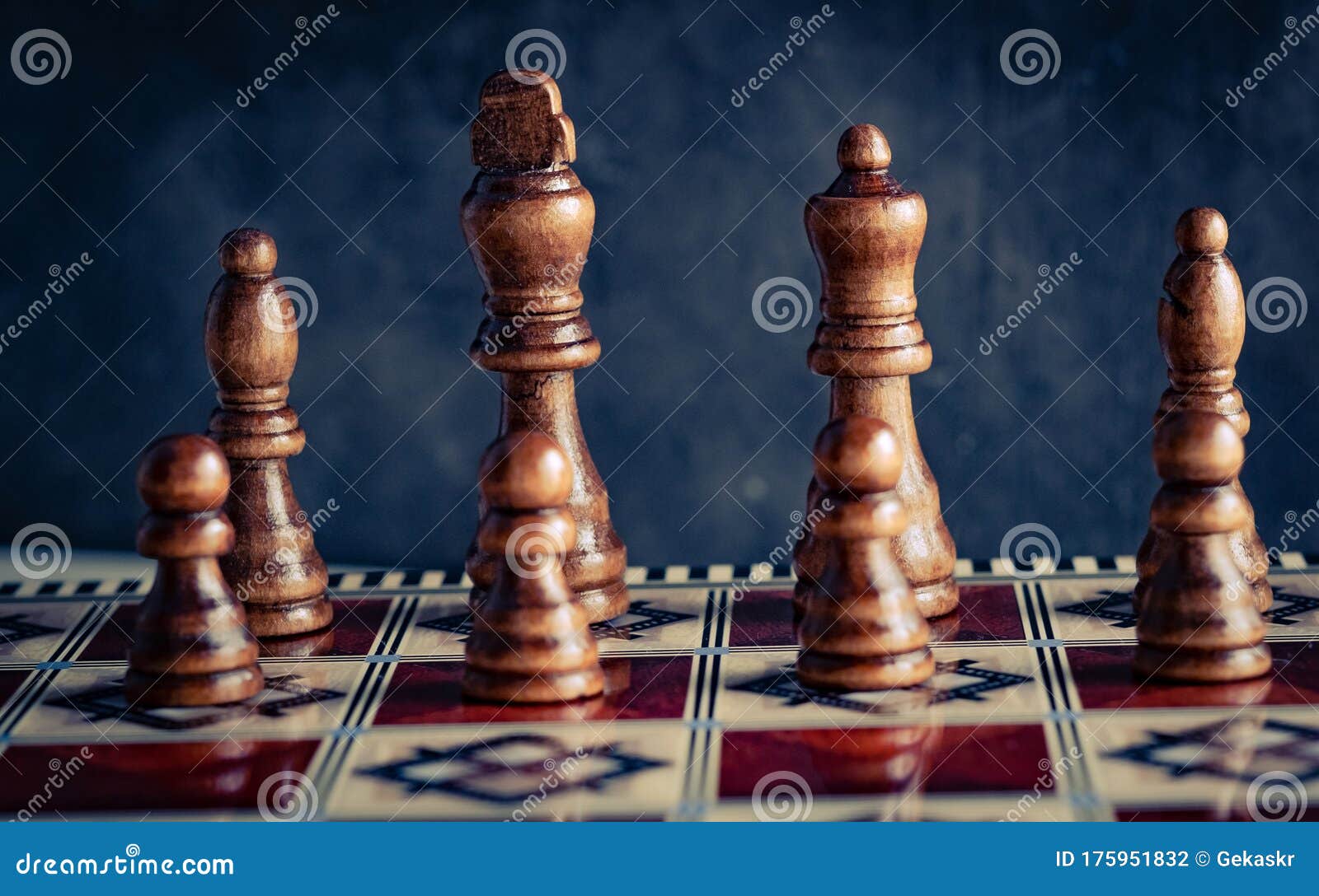 Classy wooden chess stock photo. Image of officer, leader - 175951832