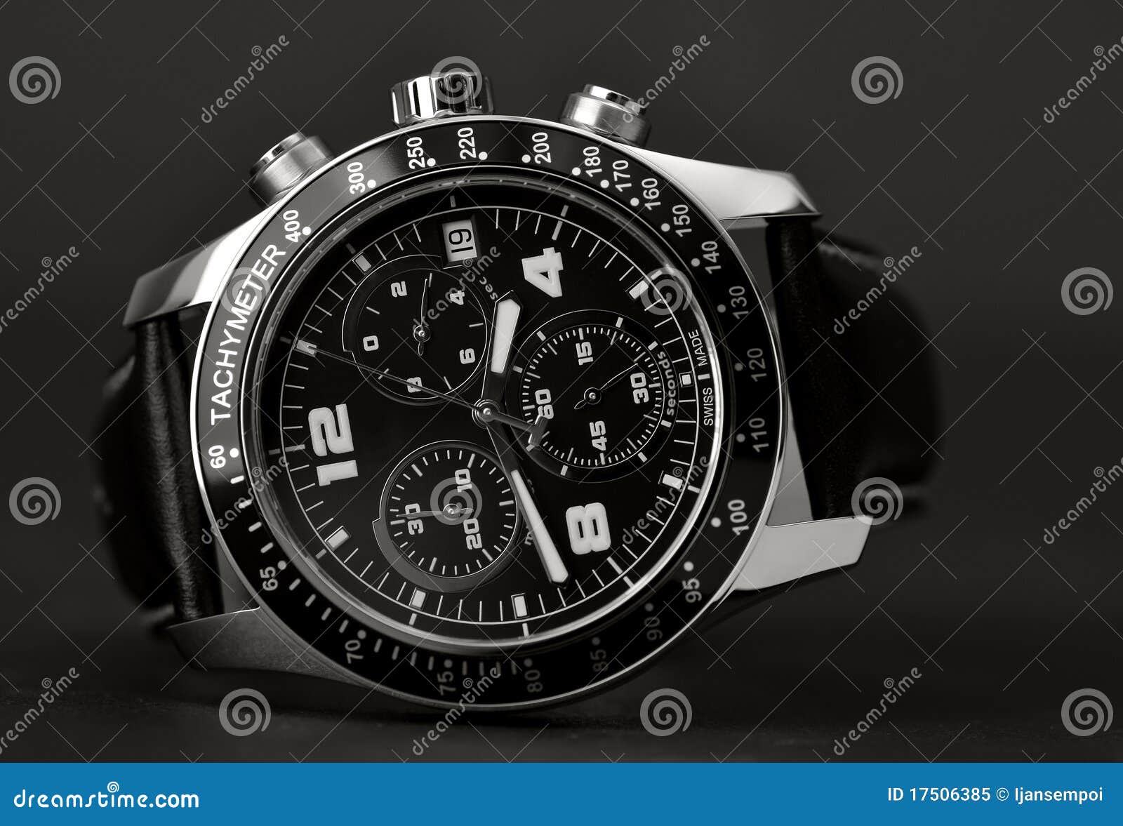 Classy wristwatch stock image. Image of hour, second - 17506385