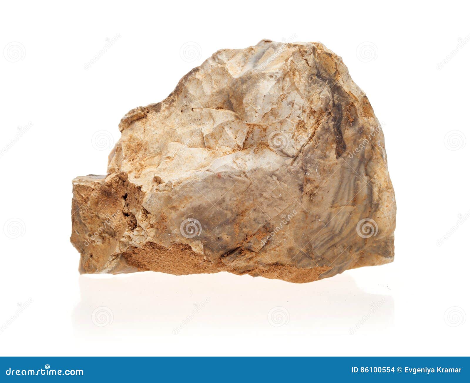 Clastic Limestone on White Background Stock Photo - Image of close ...