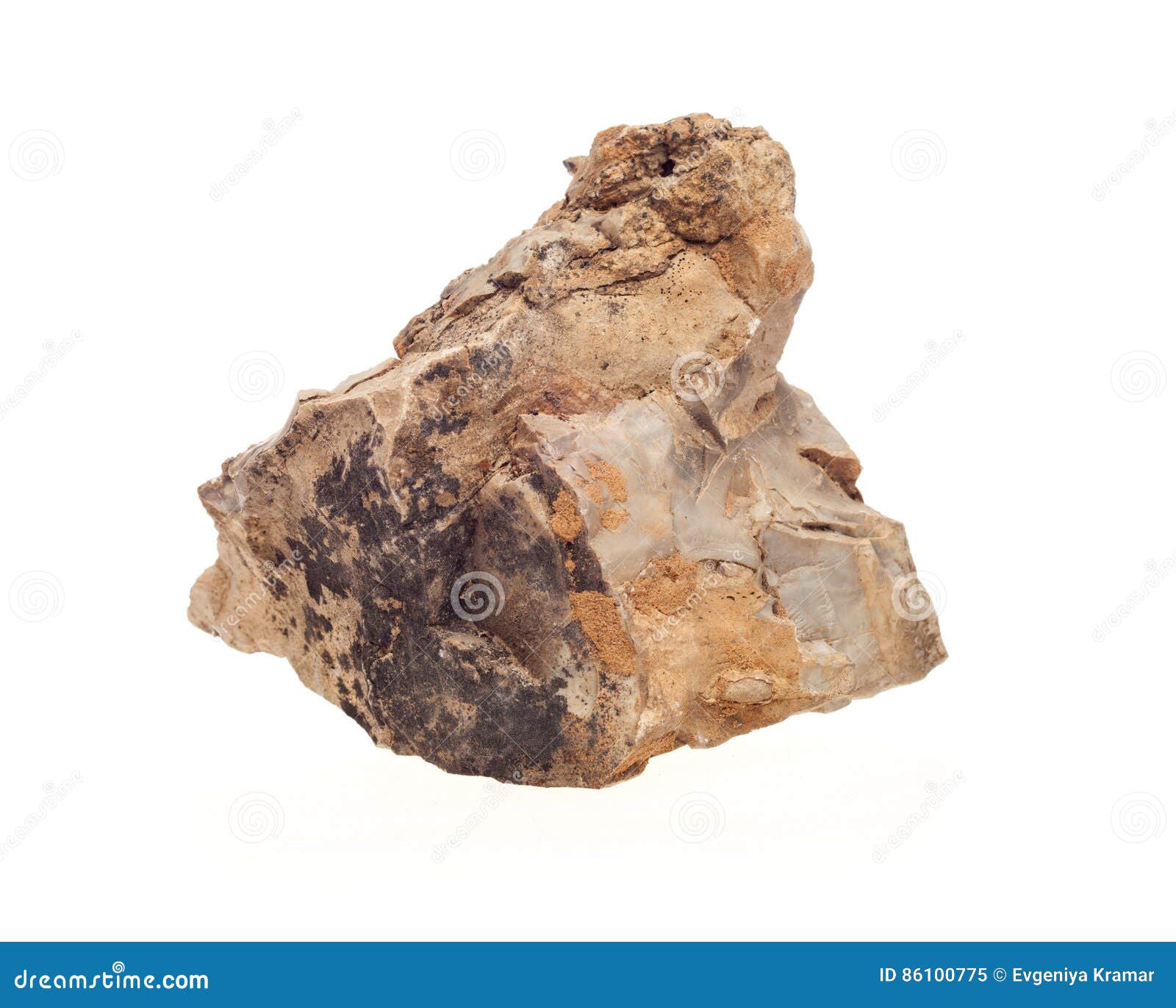 Clastic Limestone on White Background Stock Image - Image of rock ...