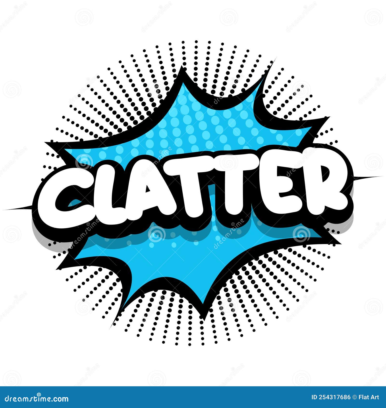 Clatter Comic Book Explosion Bubble Vector Illustration Stock Vector ...