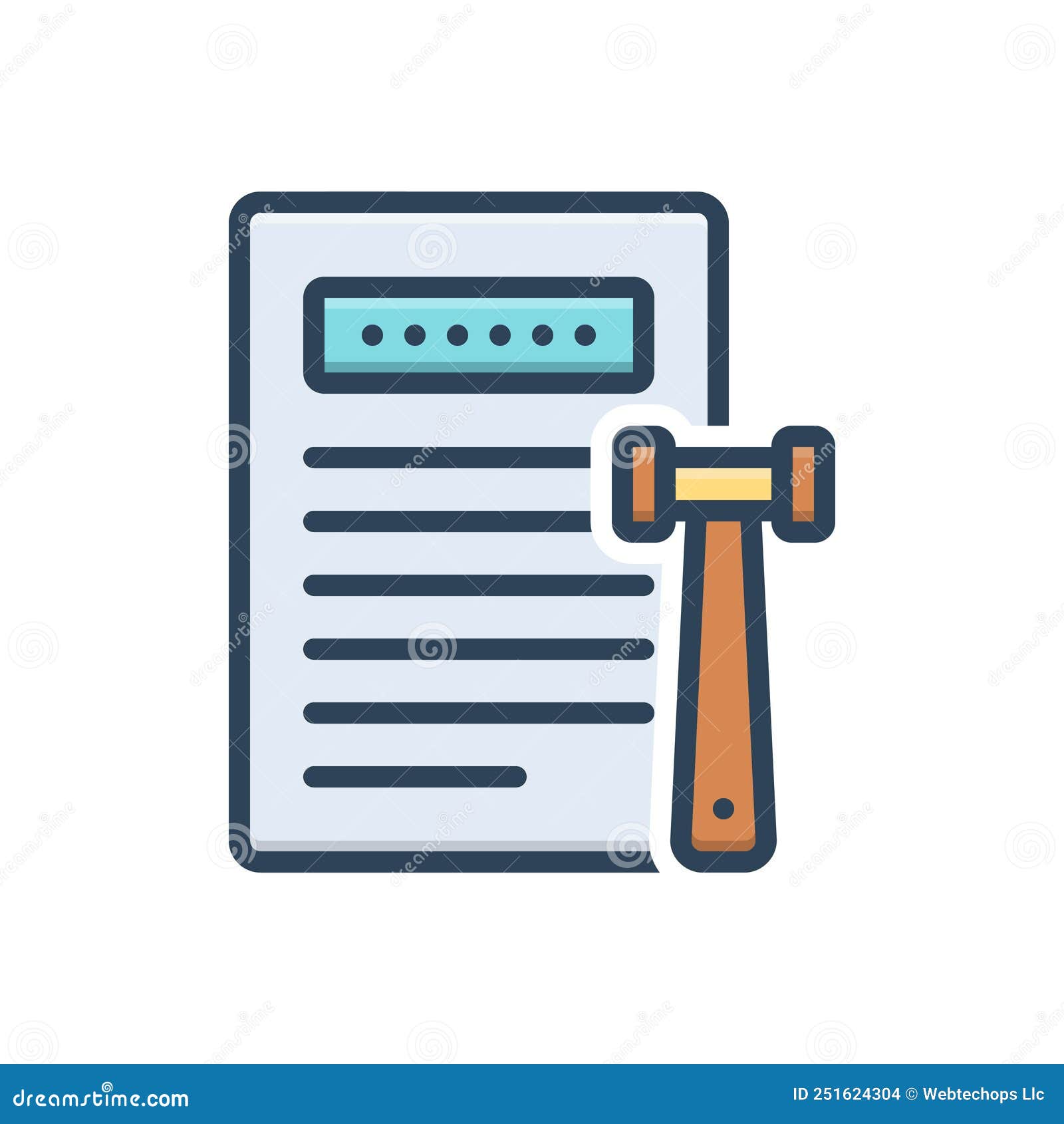 Color Illustration Icon for Clause, Fragment and Auction Stock ...