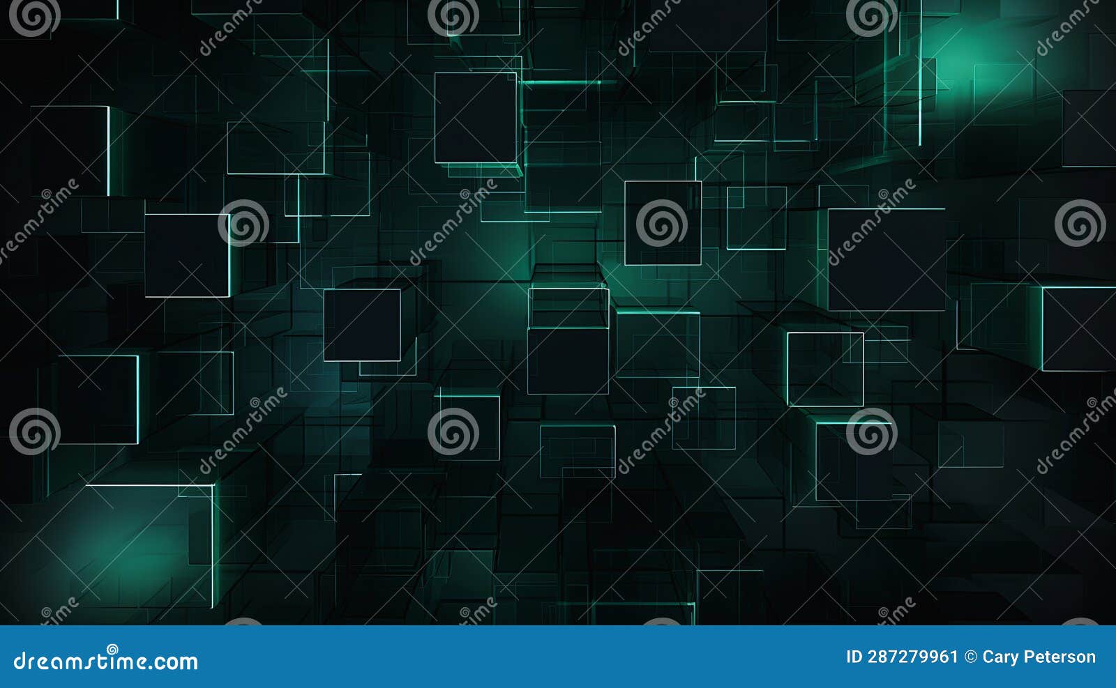 A Claustrophobic Matrix of Green Lines and Squares Stock Illustration ...