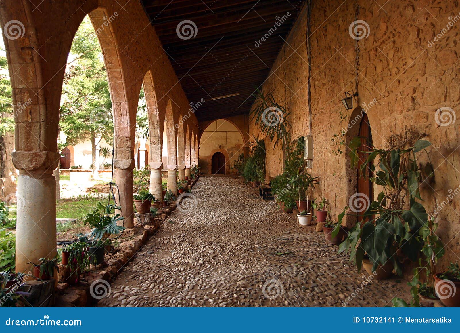 Claustrum stock image. Image of island, arches, perspective - 10732141