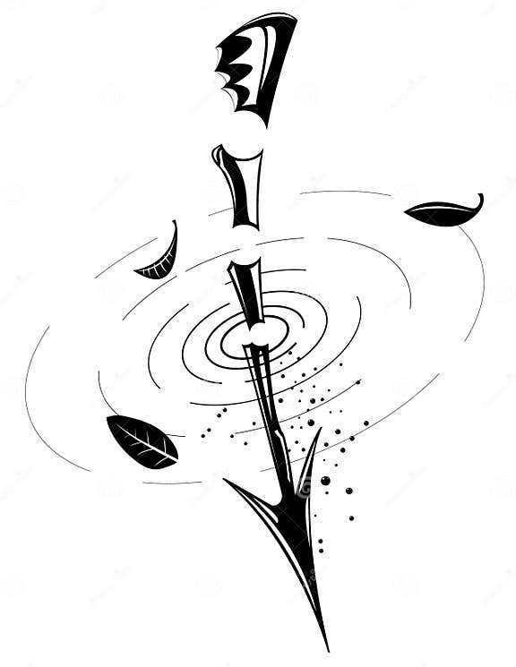Clavada de la flecha ilustración del vector. Ilustración de concéntrico ...