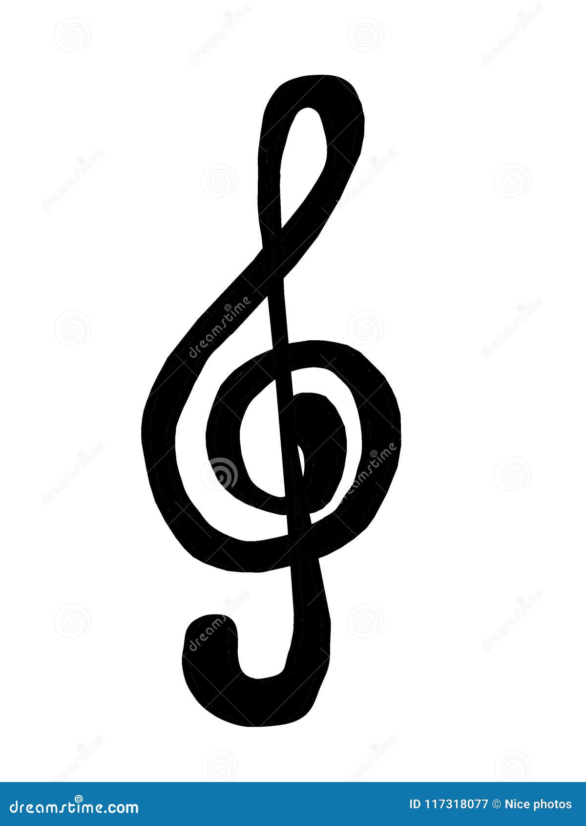 Clave De Sol 2 Blancos Y Negros Stock de ilustración - Ilustración de ...