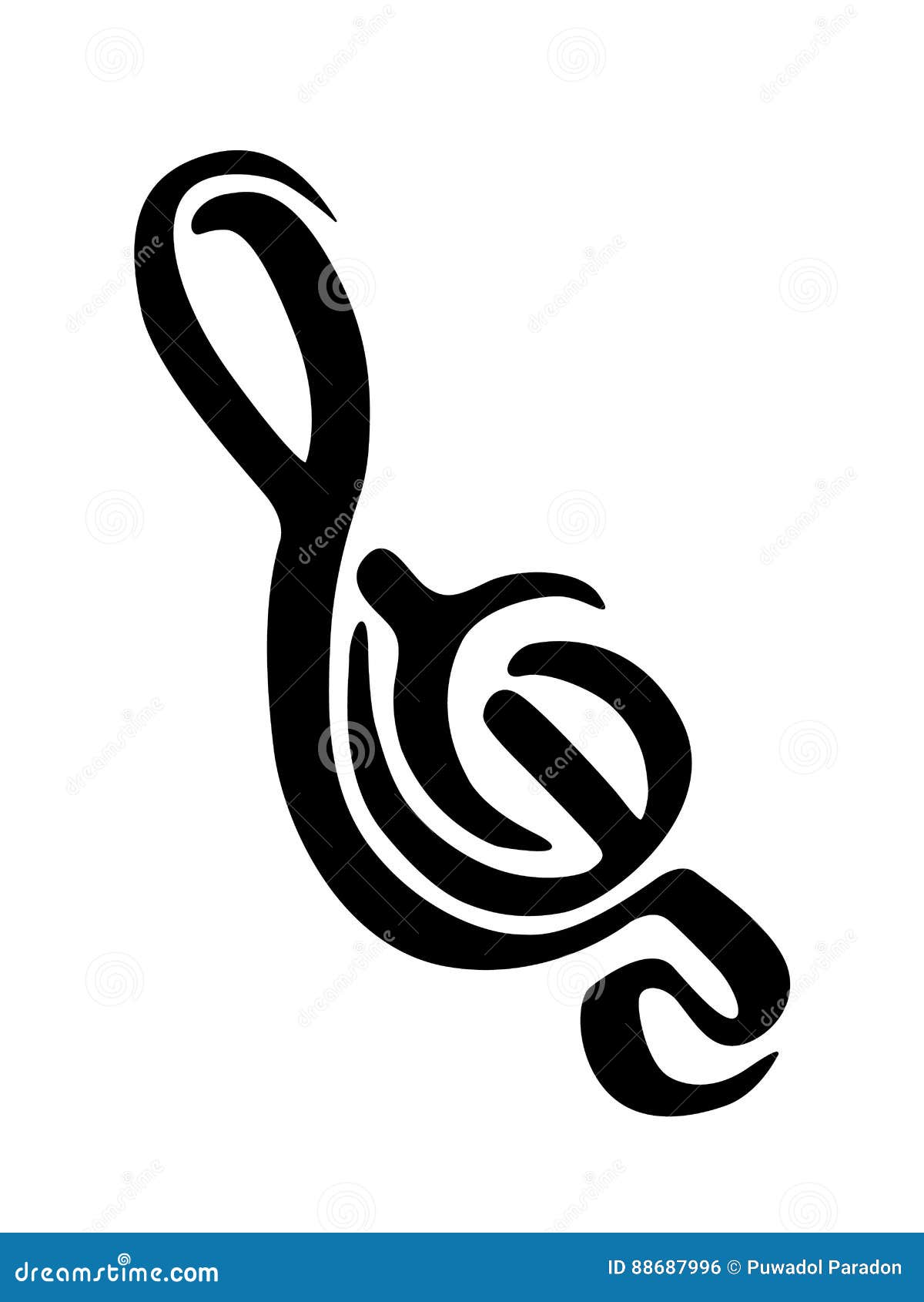 Clave Negra Aislada En El Fondo Blanco Ilustración del Vector ...