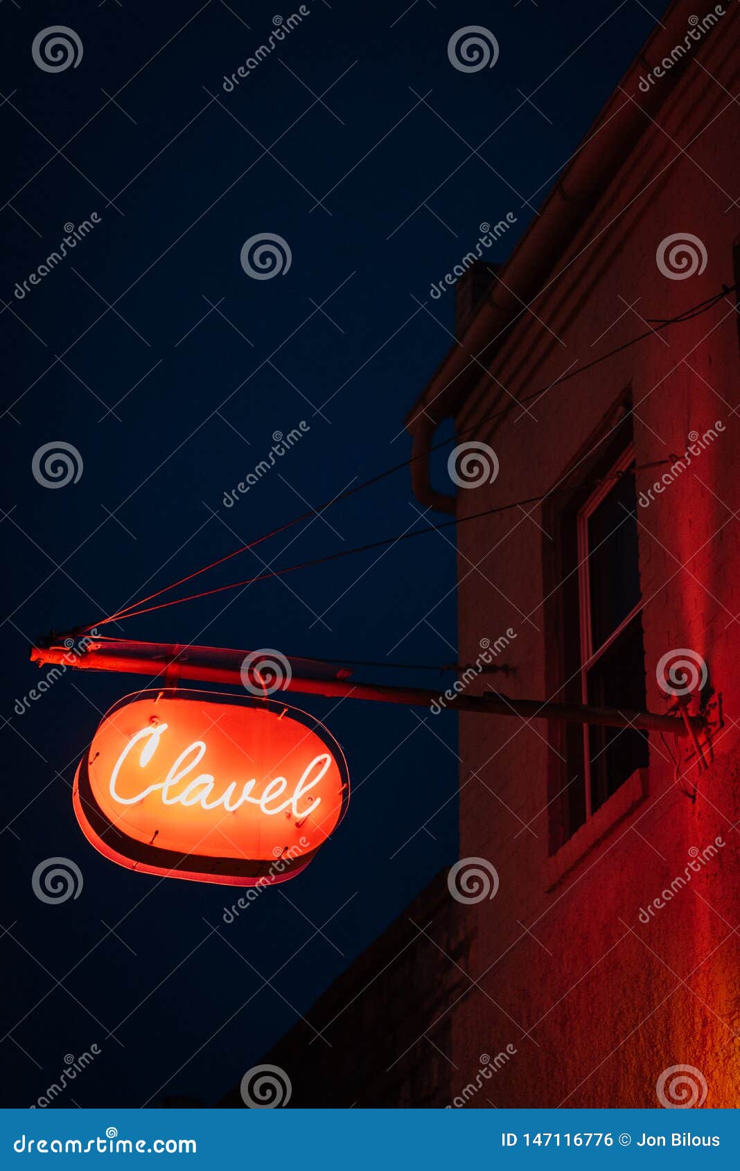 Clavel Sign at Night in Baltimore, Maryland Editorial Photo - Image of ...