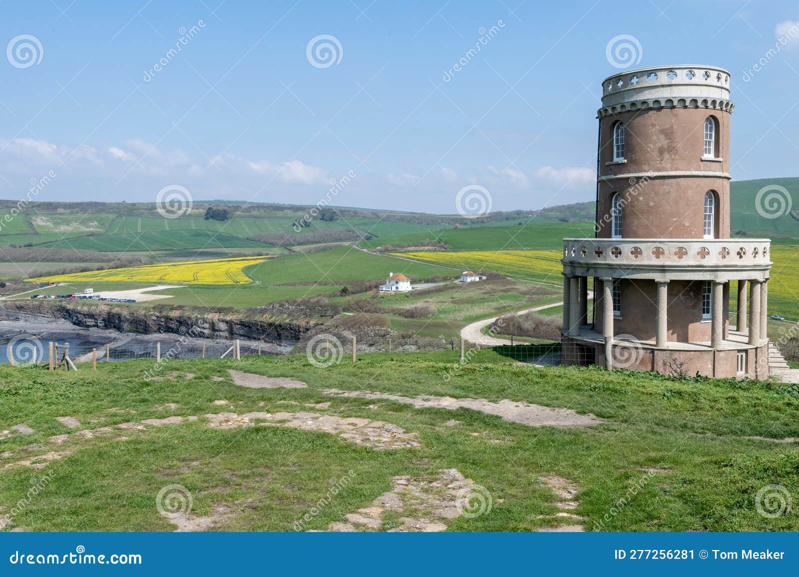 Clavell Tower at Kimmeridge Bay Stock Image - Image of english, folly ...