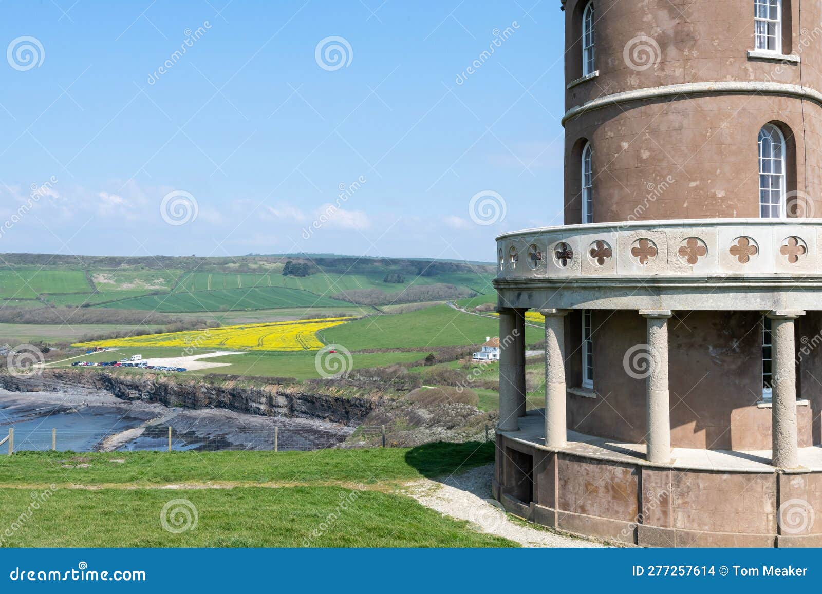 Clavell Tower at Kimmeridge Bay Stock Photo - Image of tower, kingdom ...