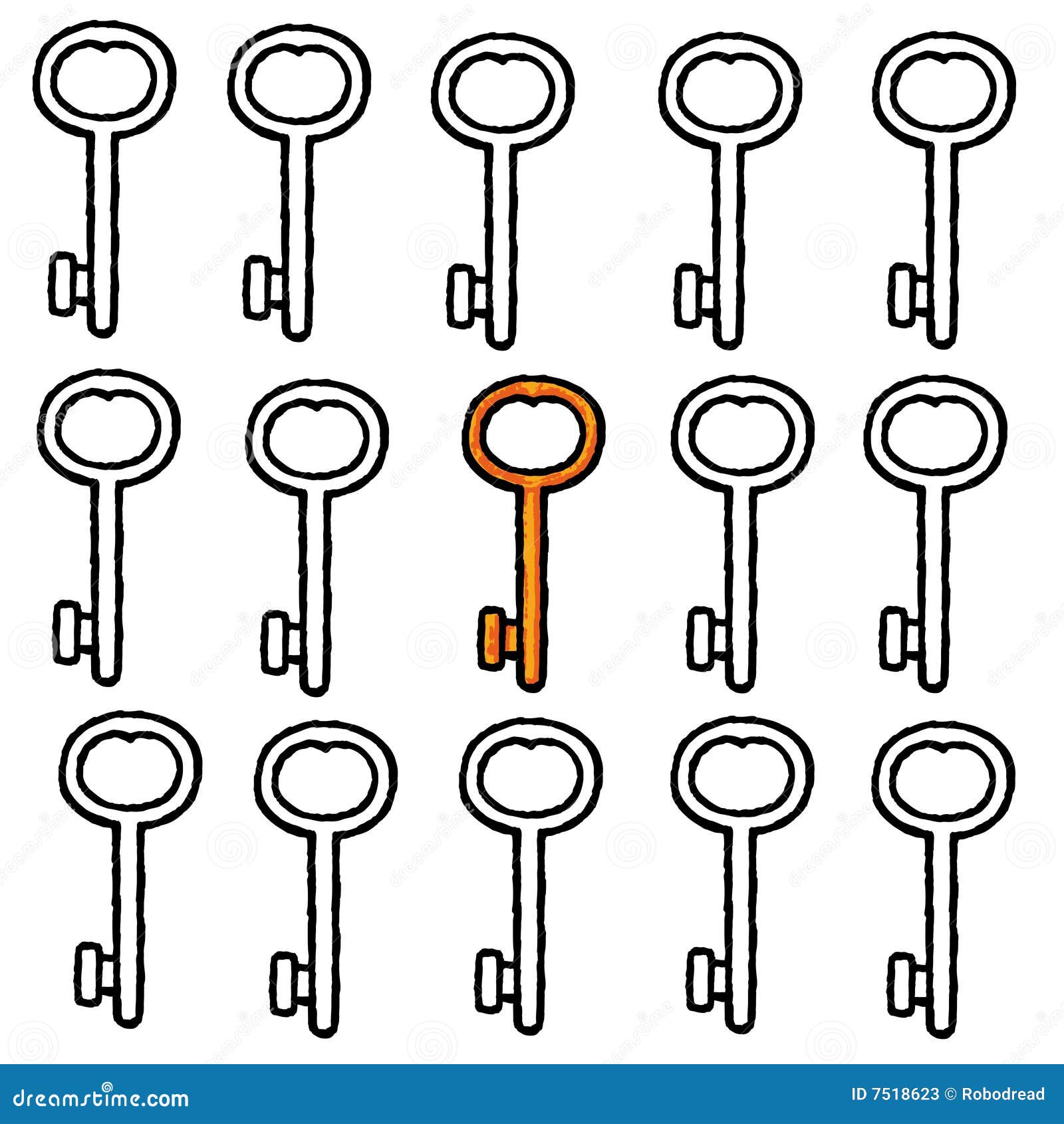 Claves (vector) ilustración del vector. Ilustración de casero - 7518623