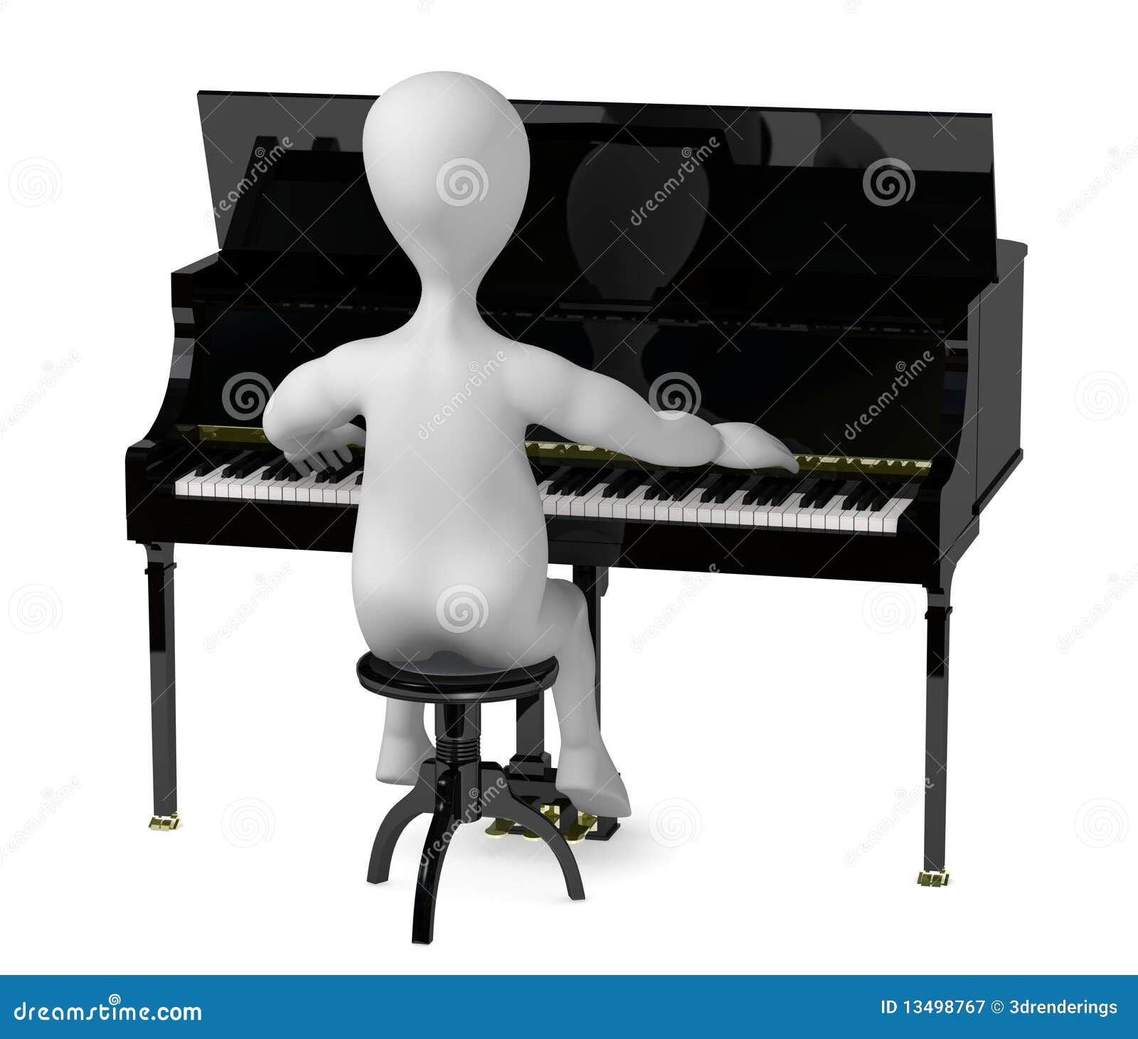 Clavier stock illustration. Illustration of capella, render - 13498767