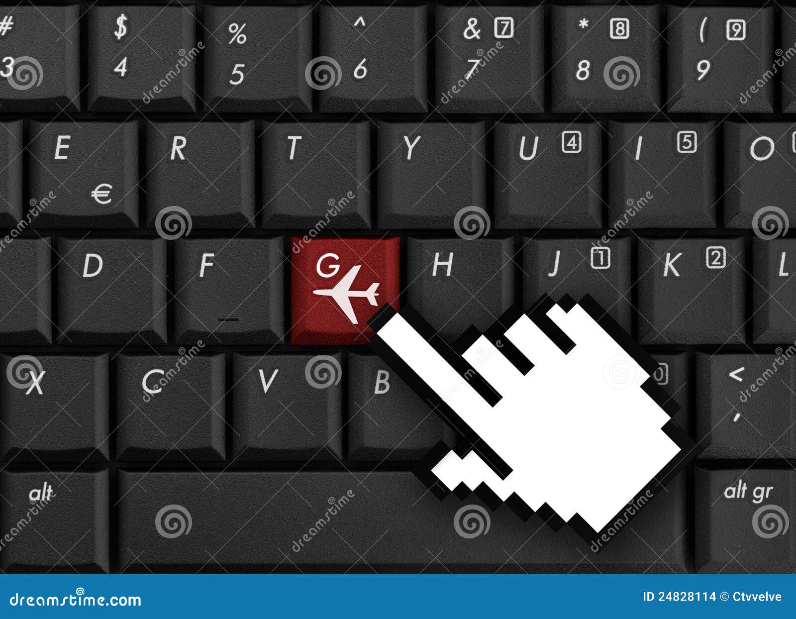 Clavier D'ordinateur Avec L'avion Photo stock - Image du marchandises ...