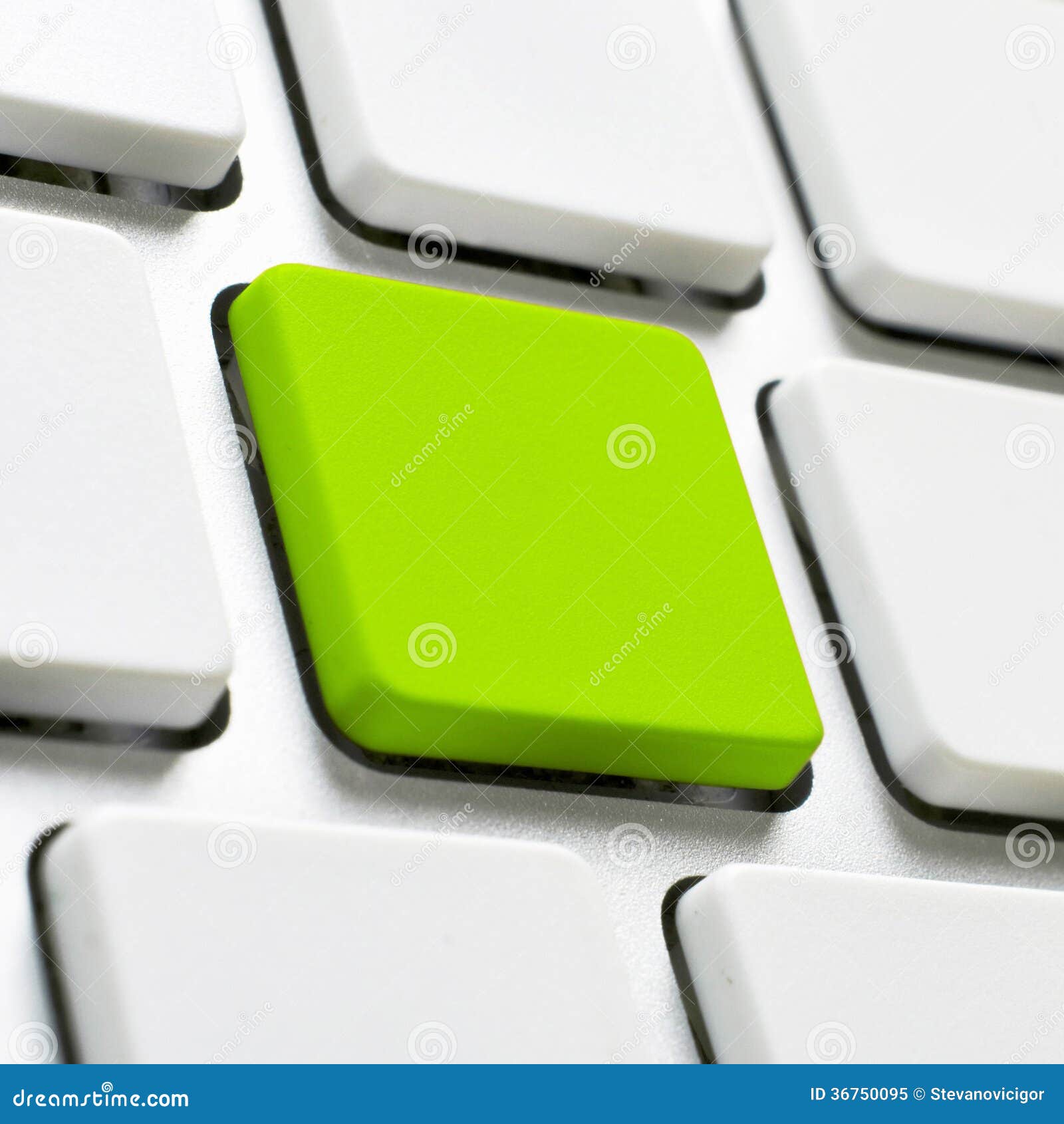 Clavier D'ordinateur Avec Le Bouton Vert Image stock - Image du vide ...
